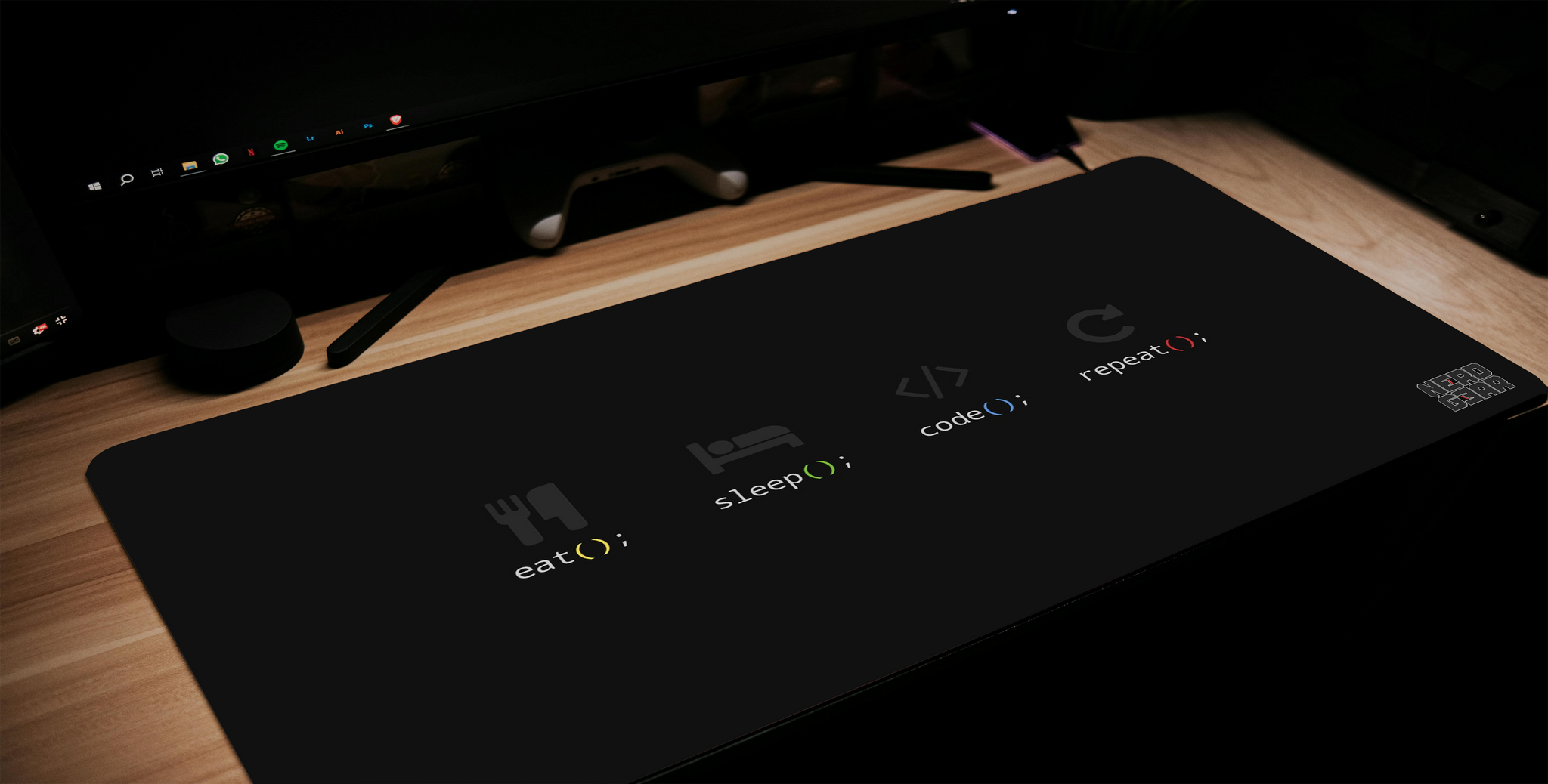 Eat Sleep Code Deskmat – NerdGear